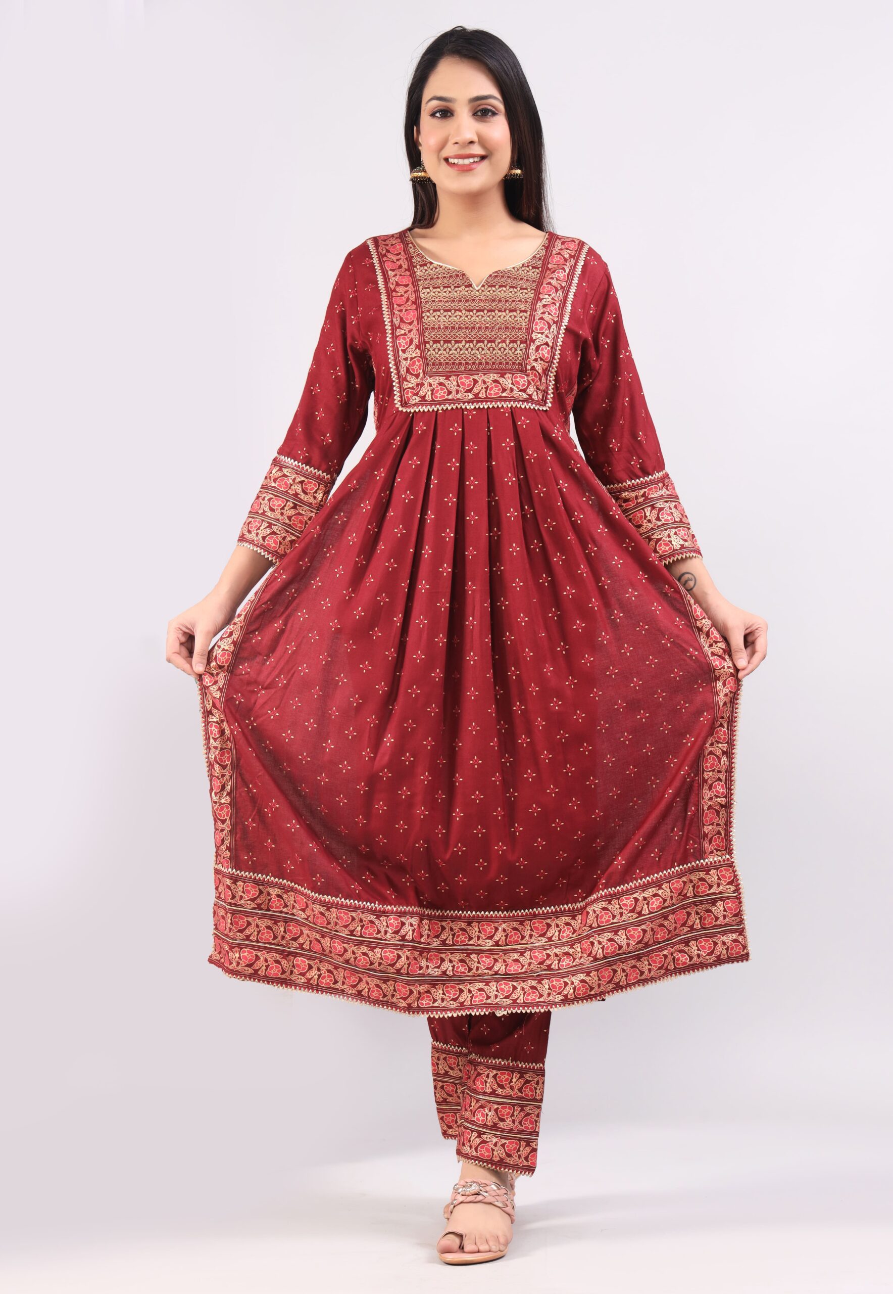 Women Nyra Cut Kurta Set - auricfashions.com